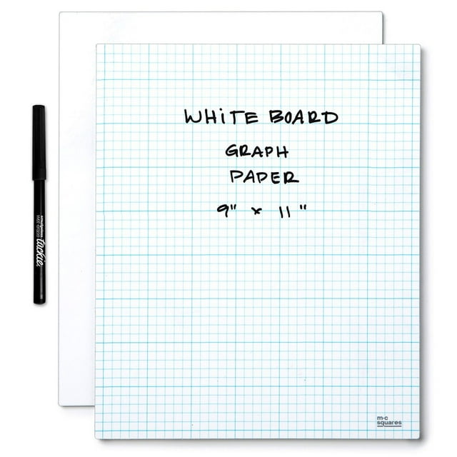M.C. Squares Dry-Erase Graph Paper Pads - 9 x 11 Inch, Letter 2-Pack ...