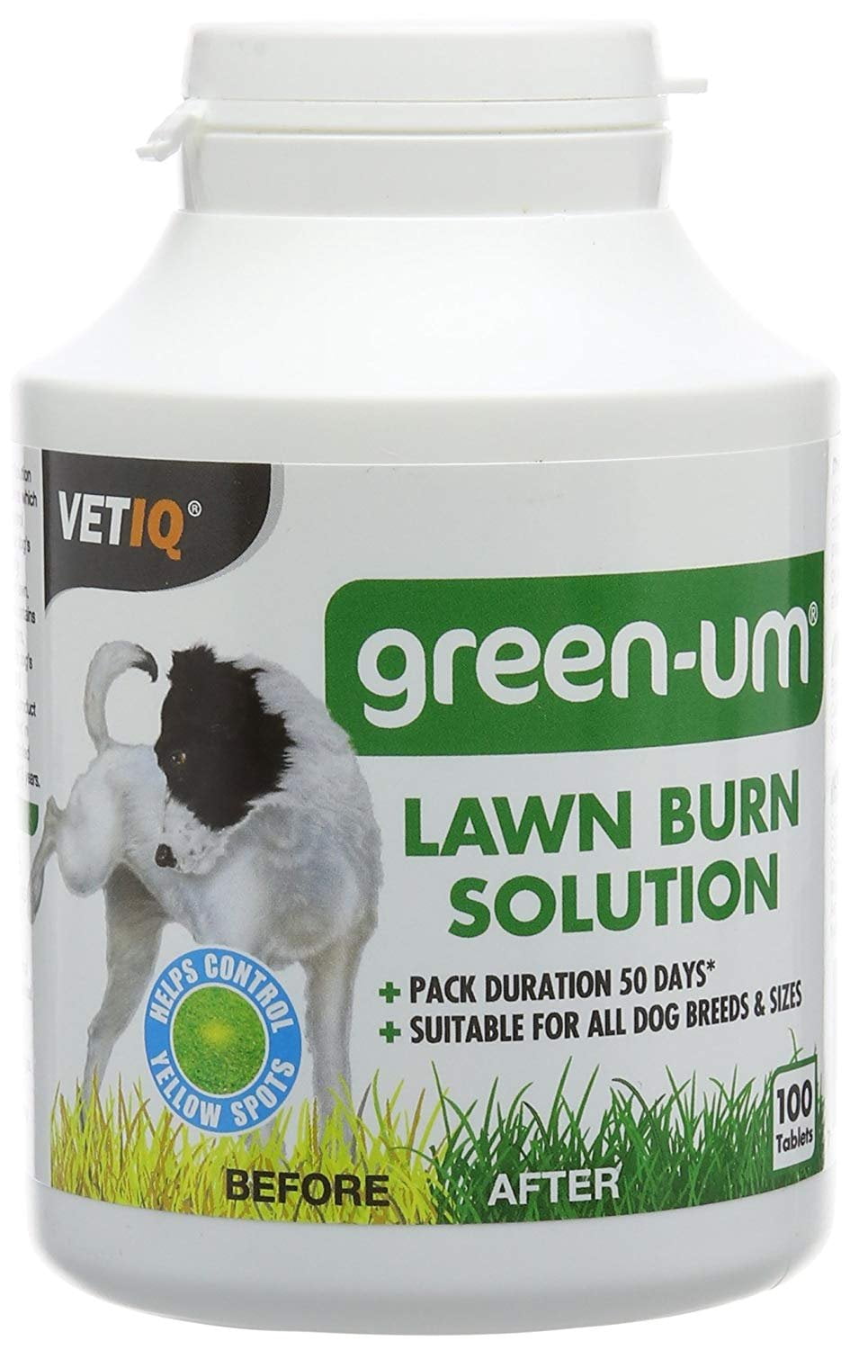 M & C VetIQ Green Um Dog Tablets Lawn Burn Solution(100Tabs) - Walmart.com