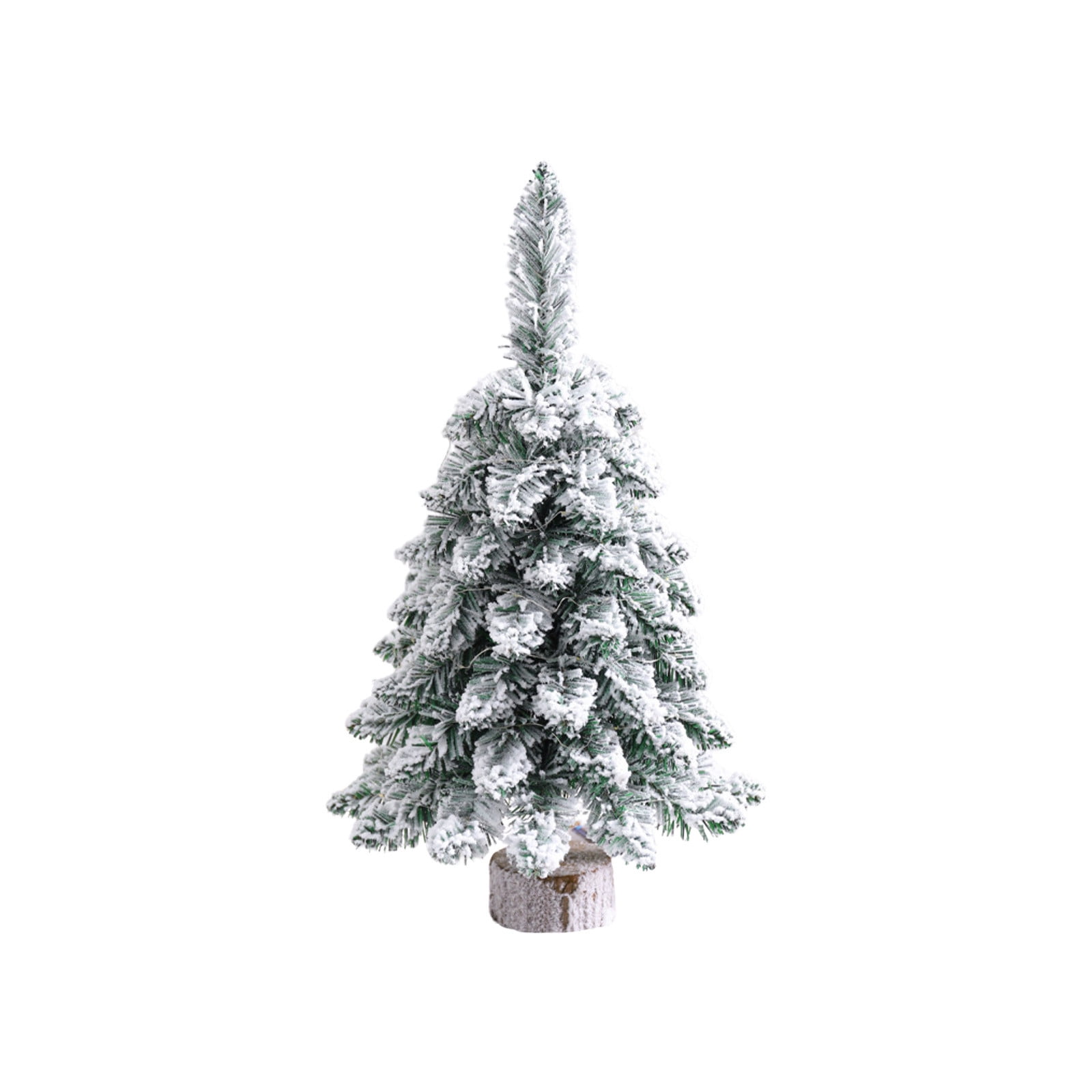 M Christmas Bullet Tree With Flocking, Tabletop Snowy Scene, Mini ...