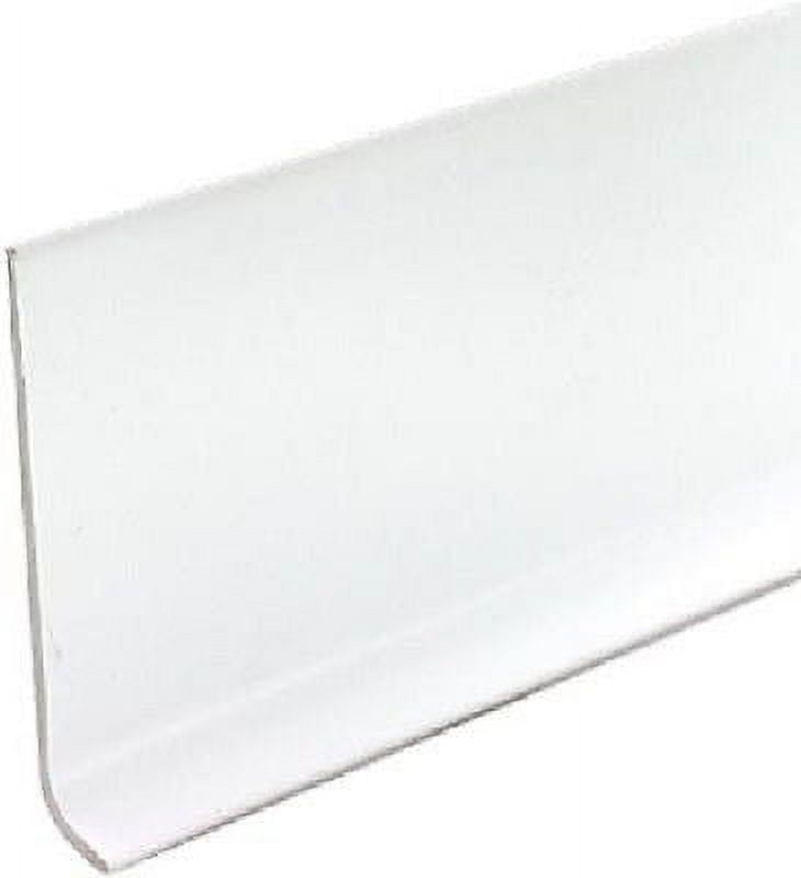M D Building 75317 4" x 4' White .080 Vinyl Cove Wall Base Moulding ...