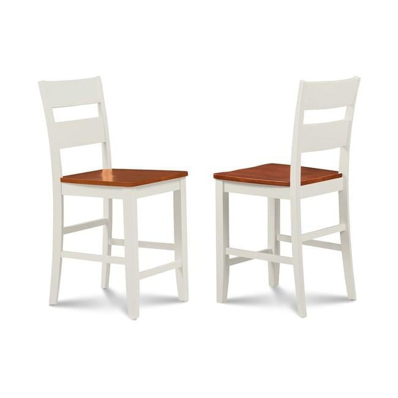M&D Furniture Set of 2 Counter height bar stool dining chair with ...