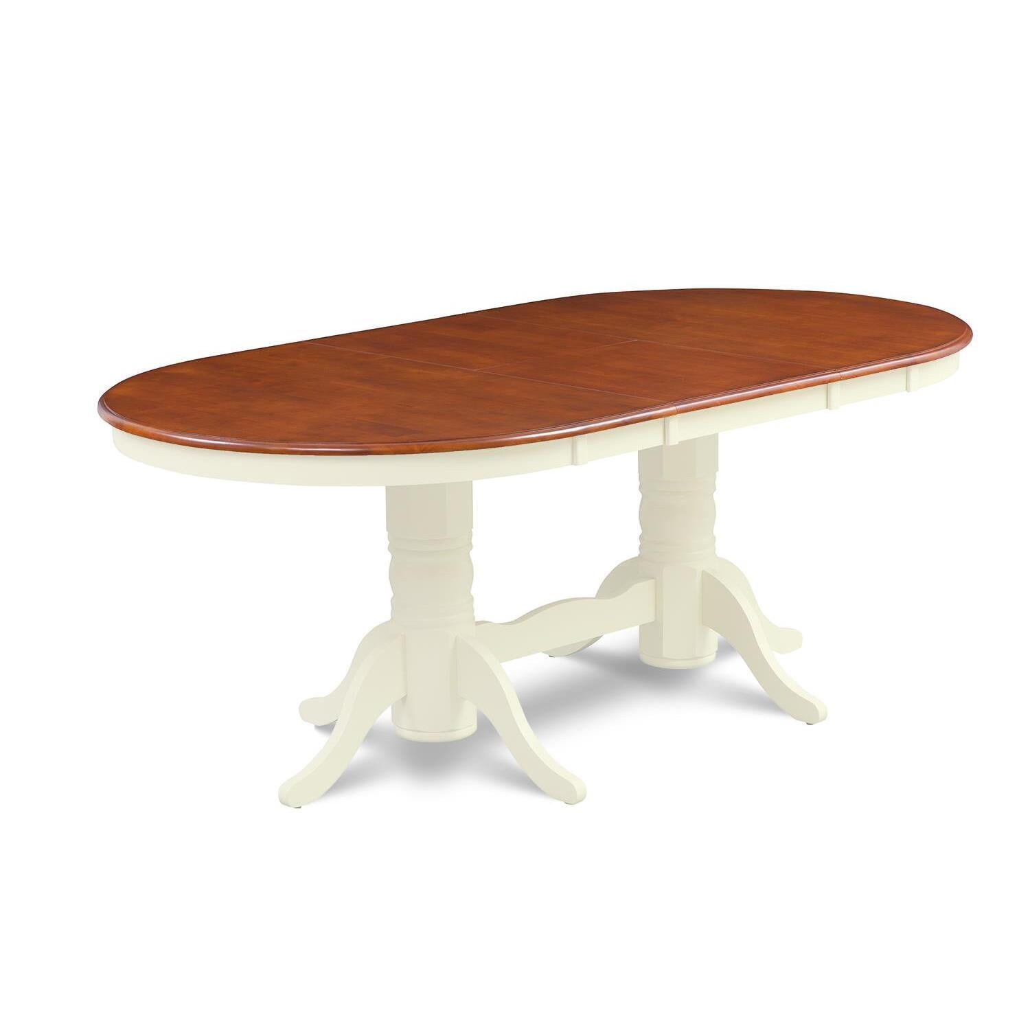 M&D Furniture Somerville Oval-Shaped Dining Table With 18" Butterfly ...
