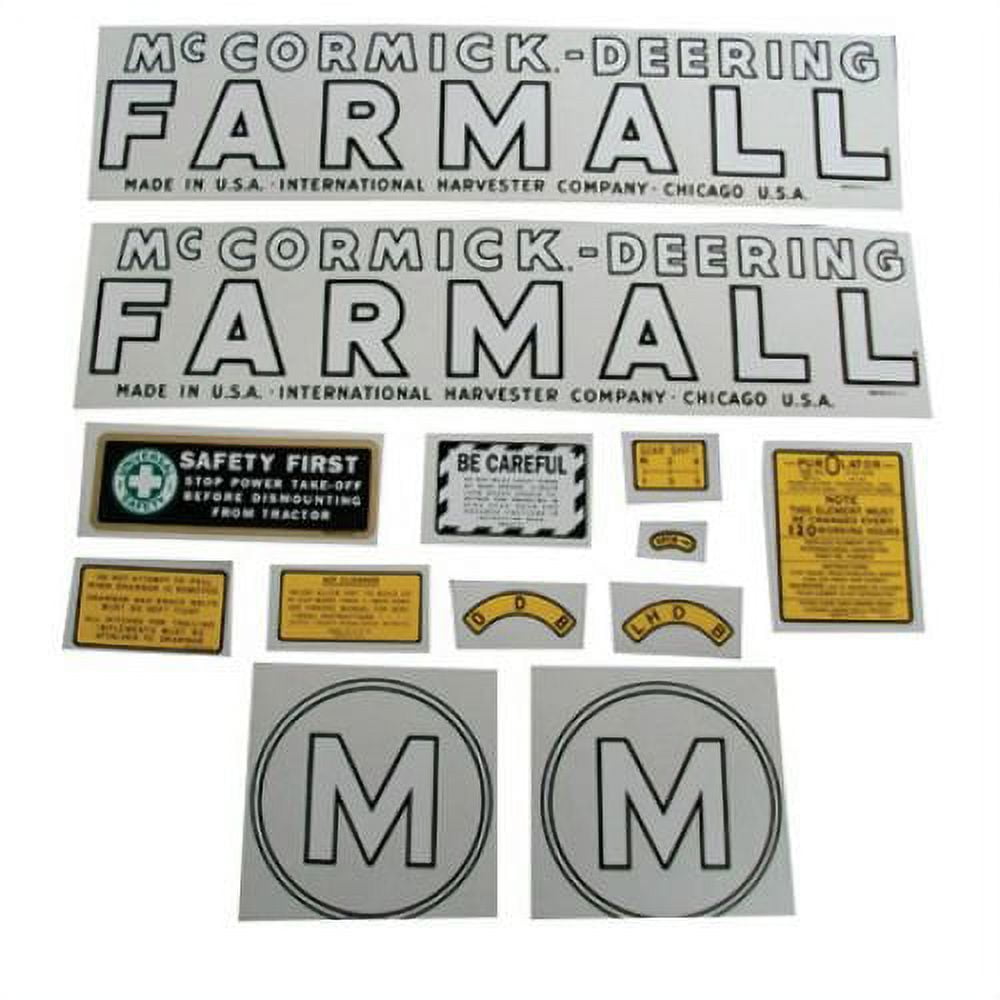 M Decal Set McCormick-Deering Farmall Mylar fits International M ...