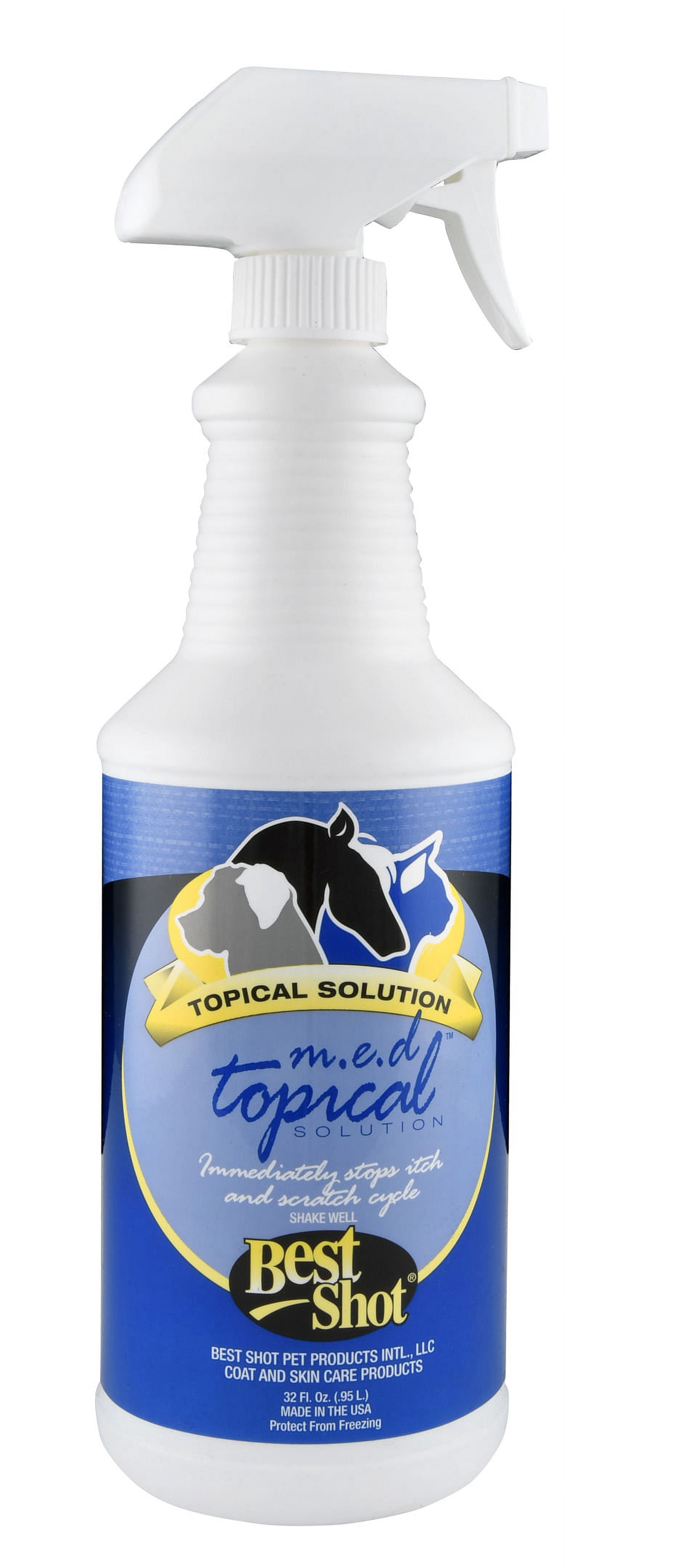 Best Shot MED Topical Solution 32oz - Dog, Cat, Horse Treatment for ...