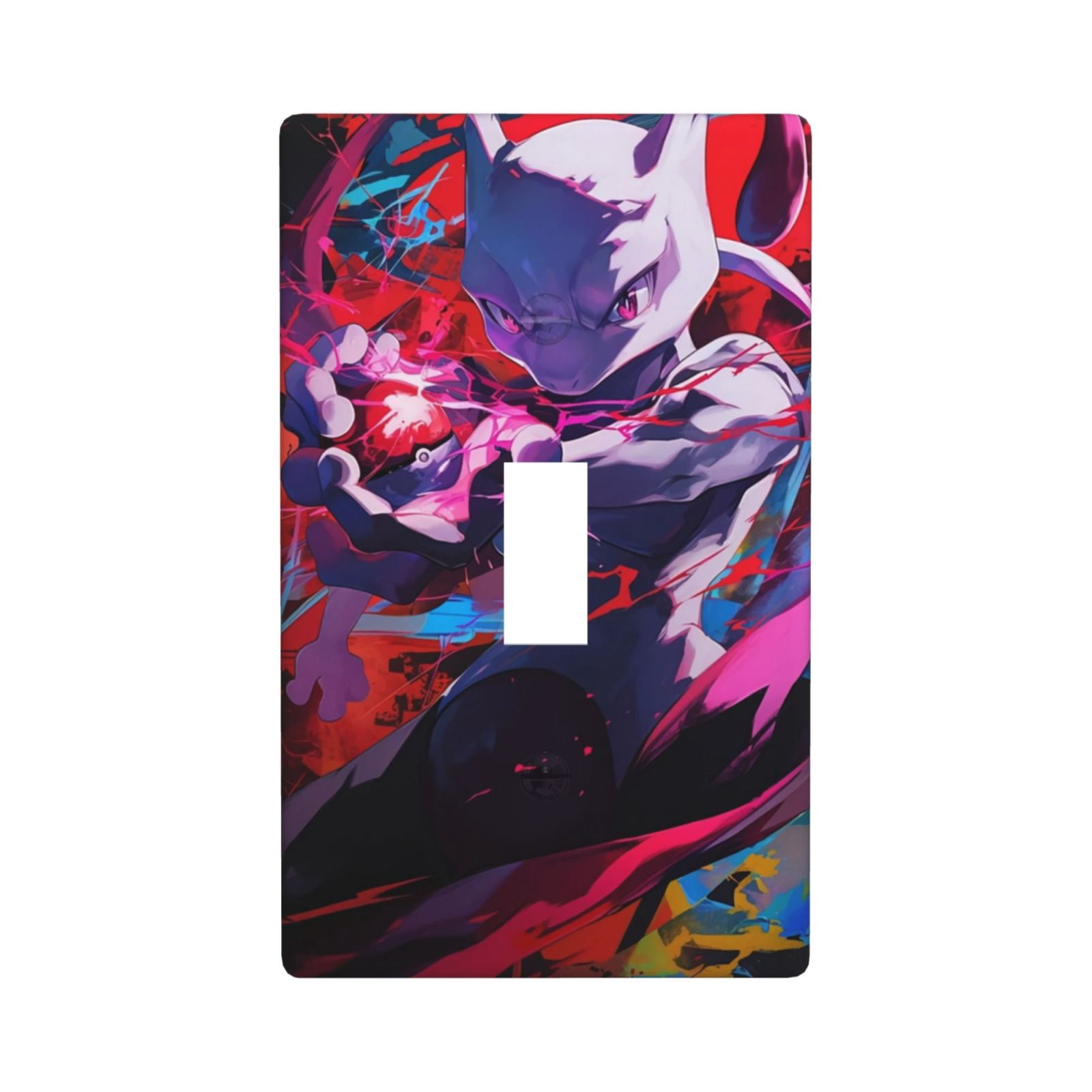 M-Ewtwo Anime Light Switch Cover Plates, Single Lever Wall Plate, 1 ...