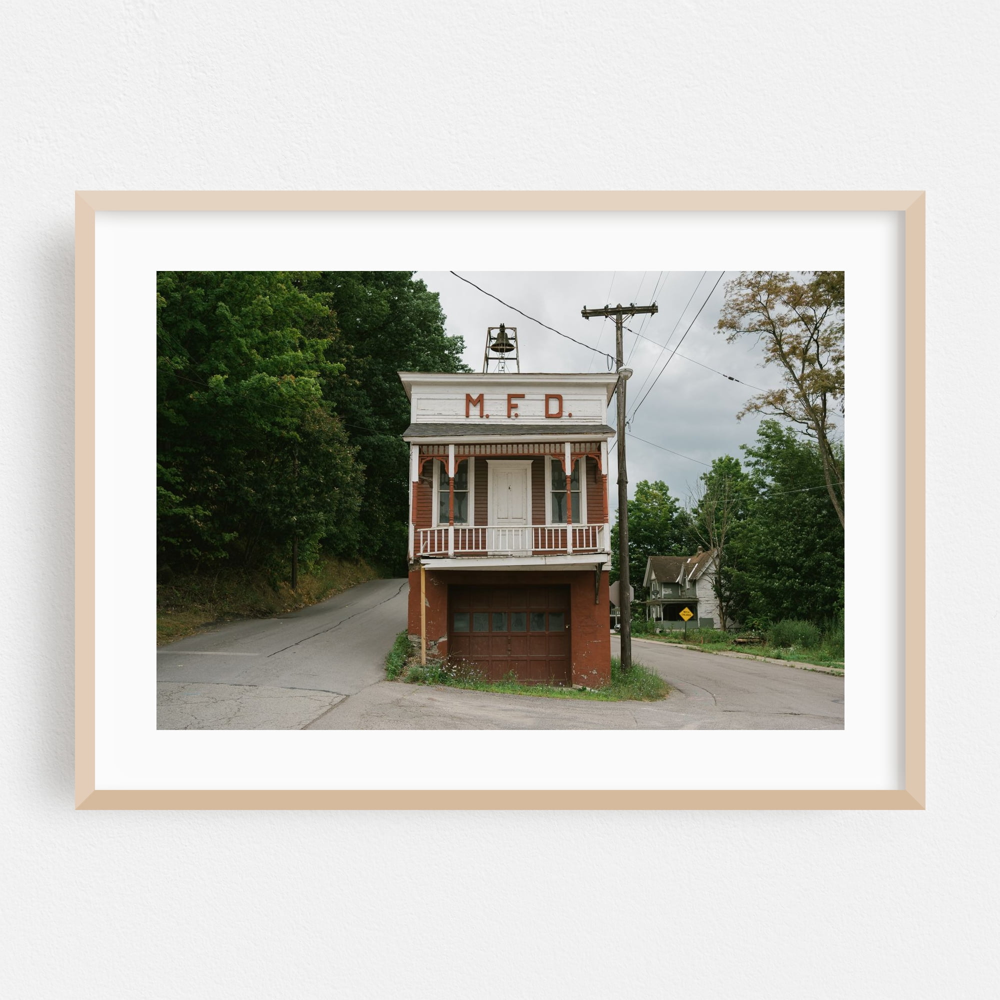 M.F.D. - Meshoppen Pennsylvania Photography Oak Framed Wall Art Print ...