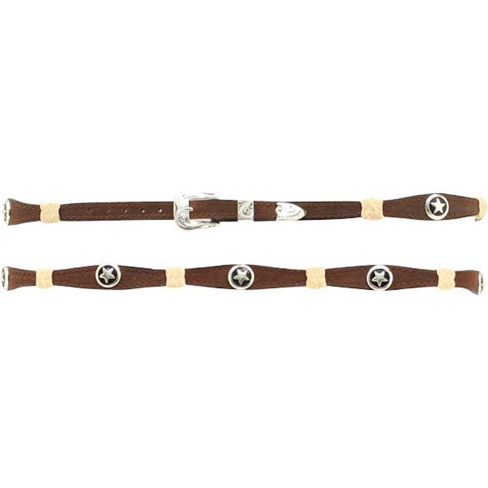 M & F Western Mens MF Star Concho Hat Band 3/8 Brown - Walmart.com