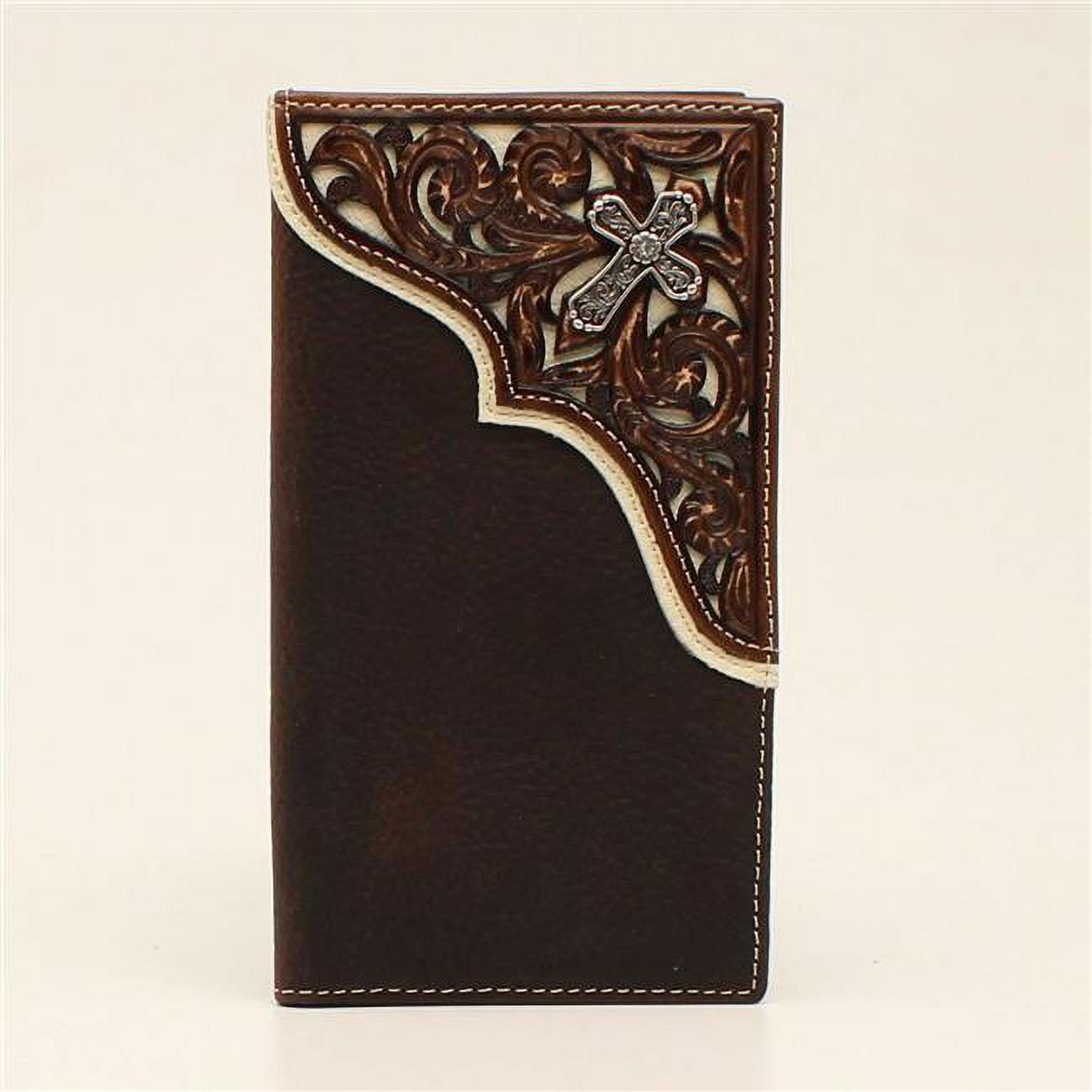M&F Western N500003002 Rodeo Style Pierced Overlay Mens Wallet, Brown ...