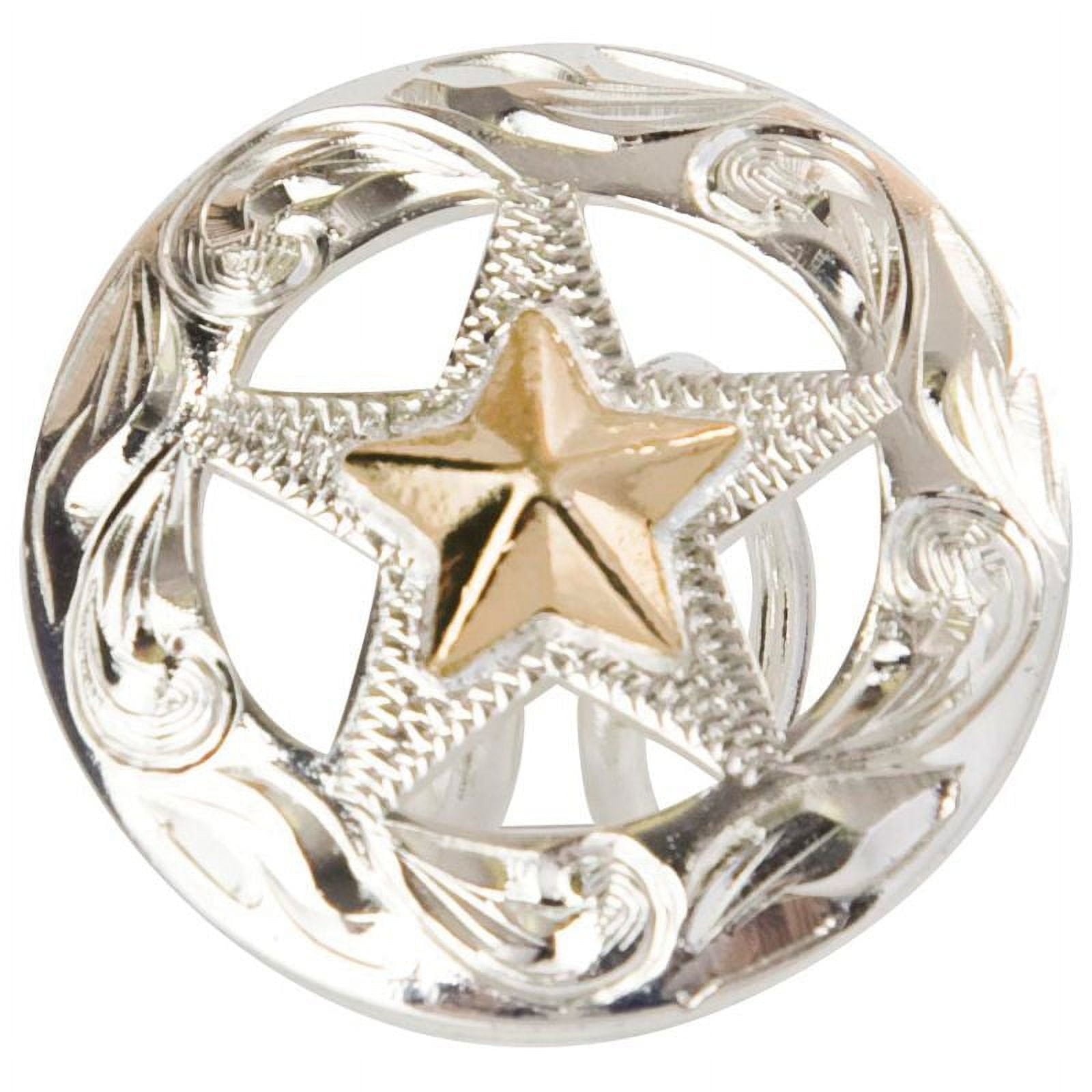 M F Western Products Mens Plated Gold Ranger Star Scarf Slide Silver ...