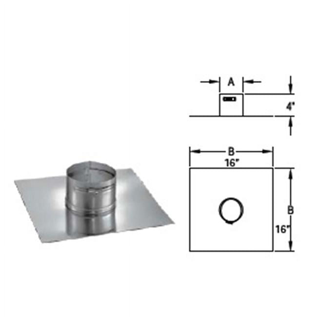 M & G Duravent 3DFS-TP Dura-Vent 3 Inch CollarPlate with clamp band for ...