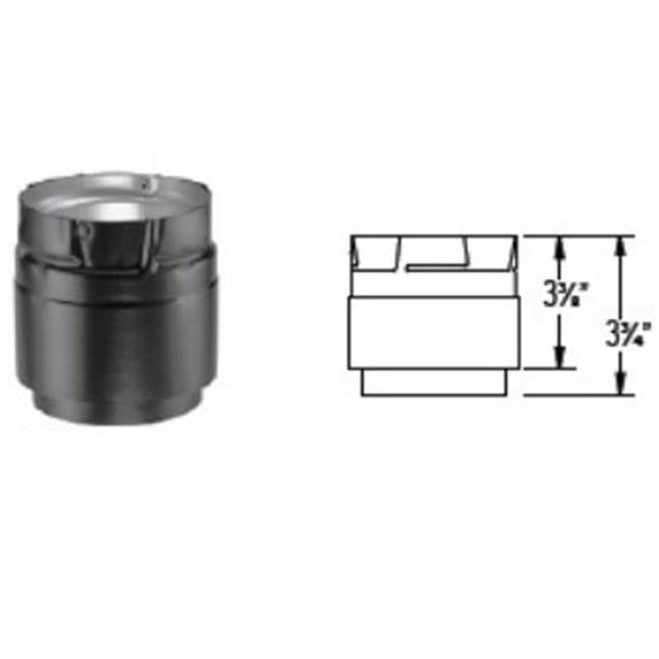 M & G Duravent 3PVP-ADB 3 Inch Pelletvent Pro Appliance Adaptor Black ...