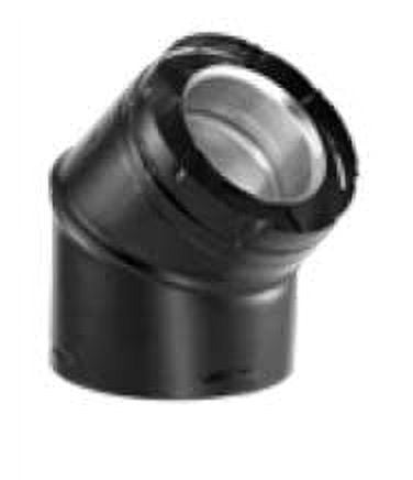 Simpson Duravent Elbow Direct Vent 4" Id X 6-5/8" Od 45 Deg. Black ...