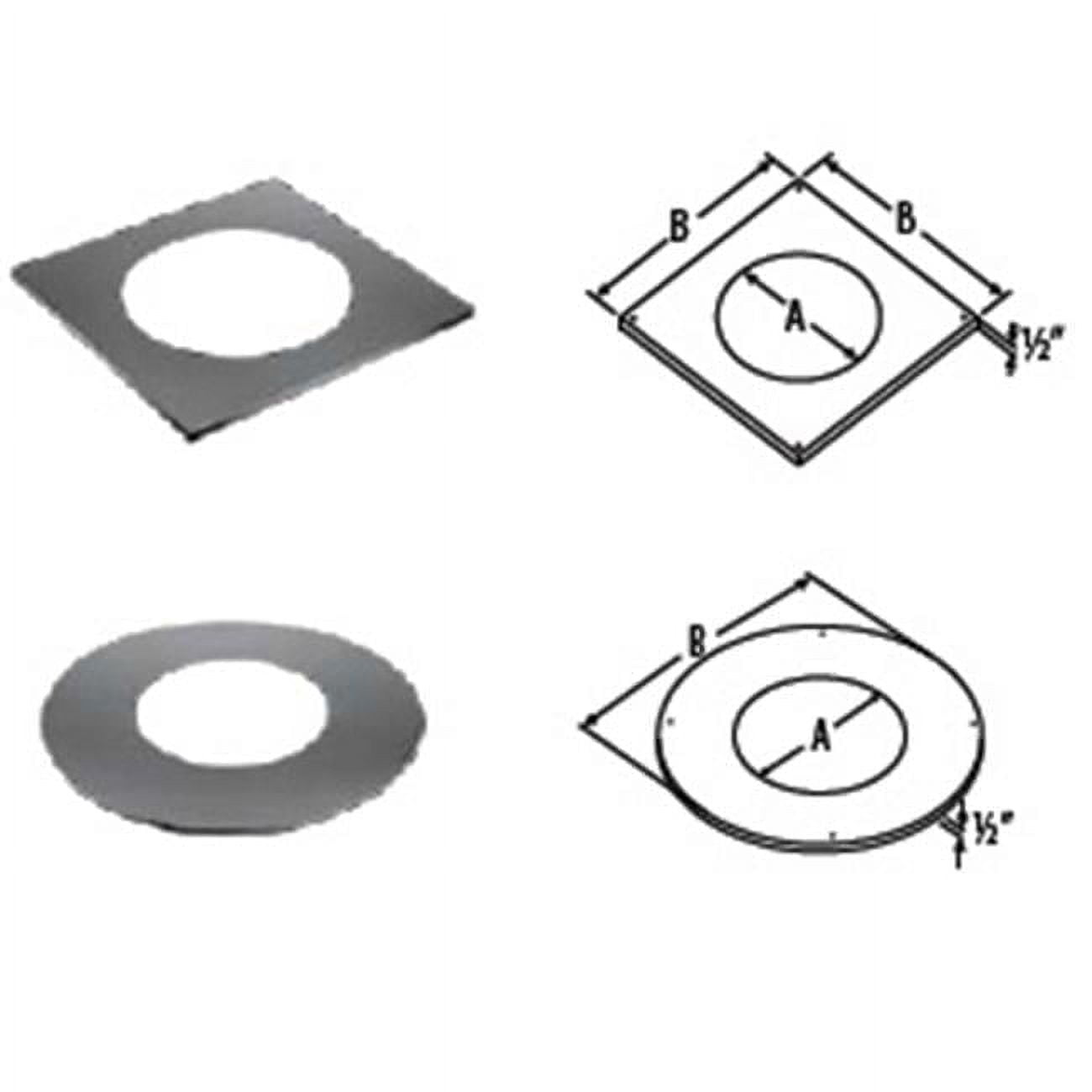 M & G Duravent 5DT-TCR 5 Inch Dura Vent Duratech Round Ceiling Support ...