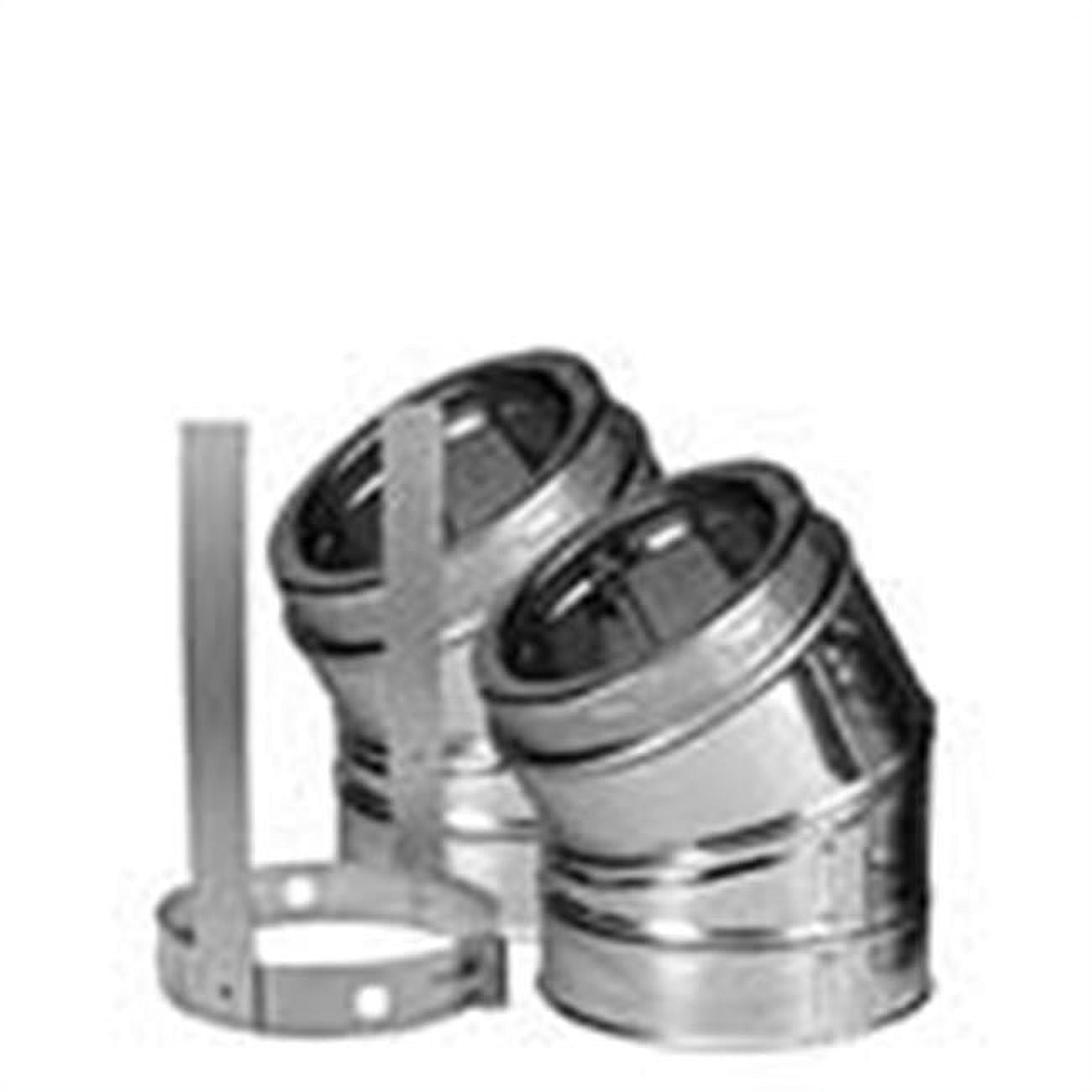 M & G Duravent 6DT-E30K 6 Inch Dura-Vent Duratech Galvalume 30 Deg Elbow Kit Includes 2 Adj Ss ...