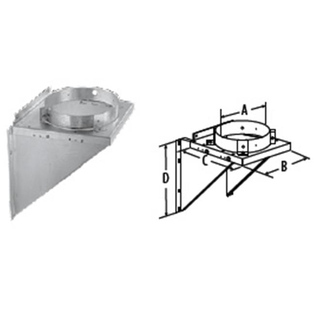 M & G Duravent 8DT-TSB 8 Inch Duratech Tee Support Galvanized - Walmart.com