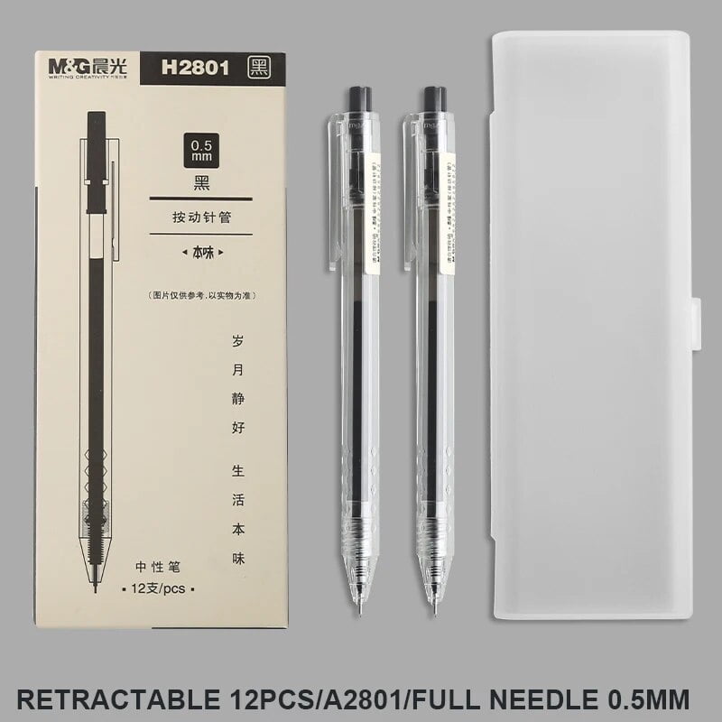 M&G Neutral Gel Pen 0.35mm/0.5mm black signature pen ultra fine Needle ...
