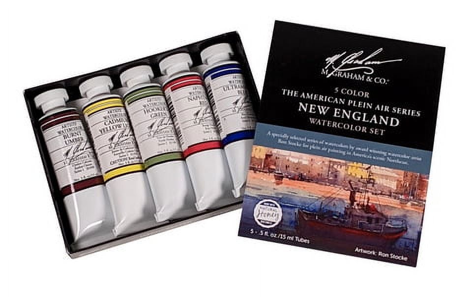 M GRAHAM NEW ENGLAND 5 COLOR 15ML WATERCOLOR SET - Walmart.com