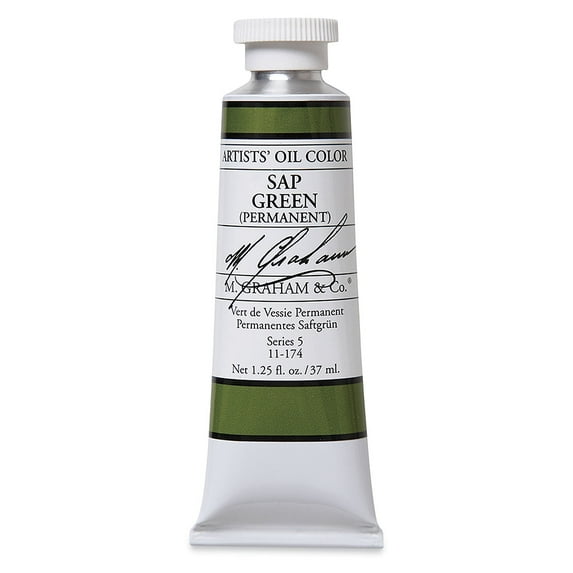 M. Graham Artists' Oil Color - Sap Green Permanent, 37 ml tube ...