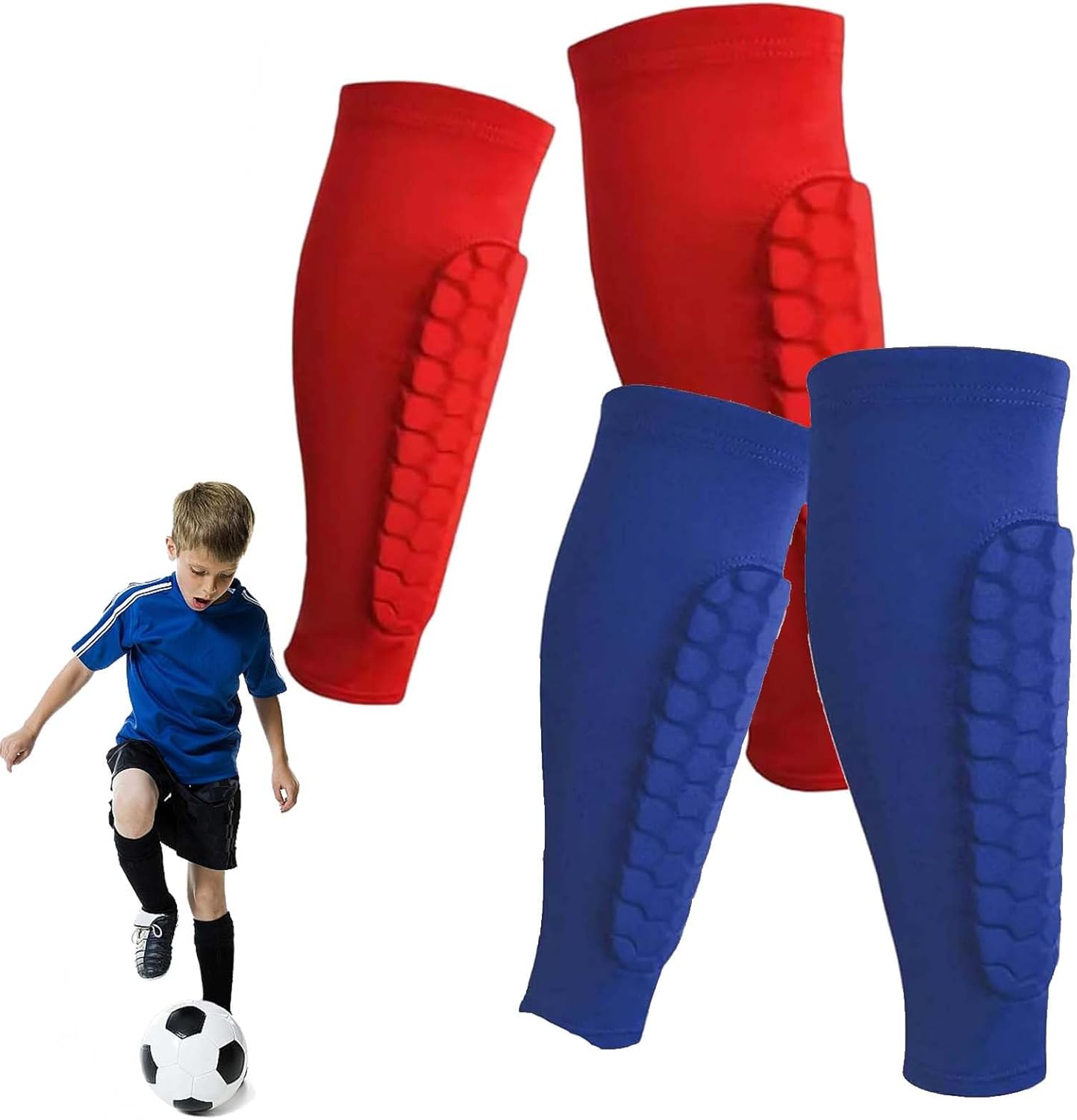 (M) Guards Kids, 2 Pack Shindefender Guards Soccer, with Honeycomb Pads ...