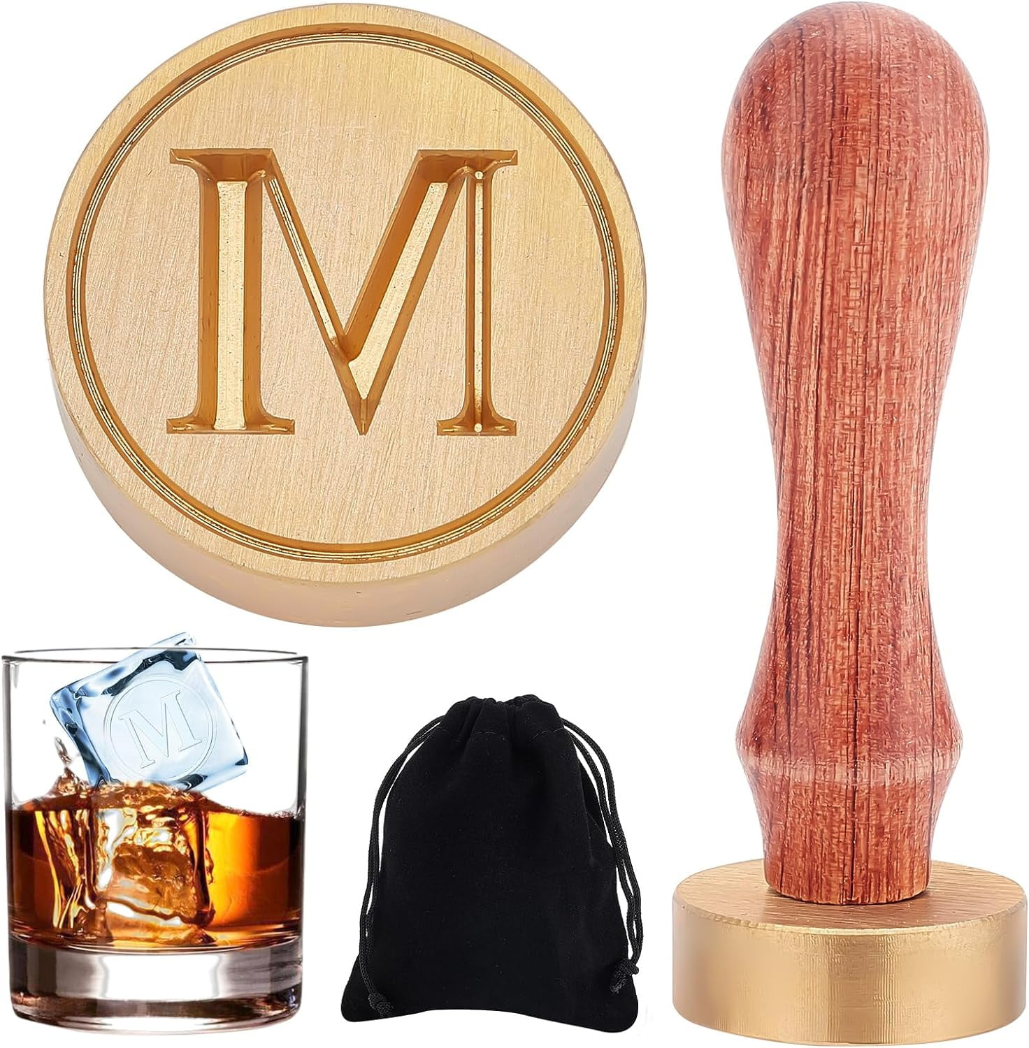 M Ice Stamp Letter Ice Cube Stamp Ice Branding Stamp with Removable ...