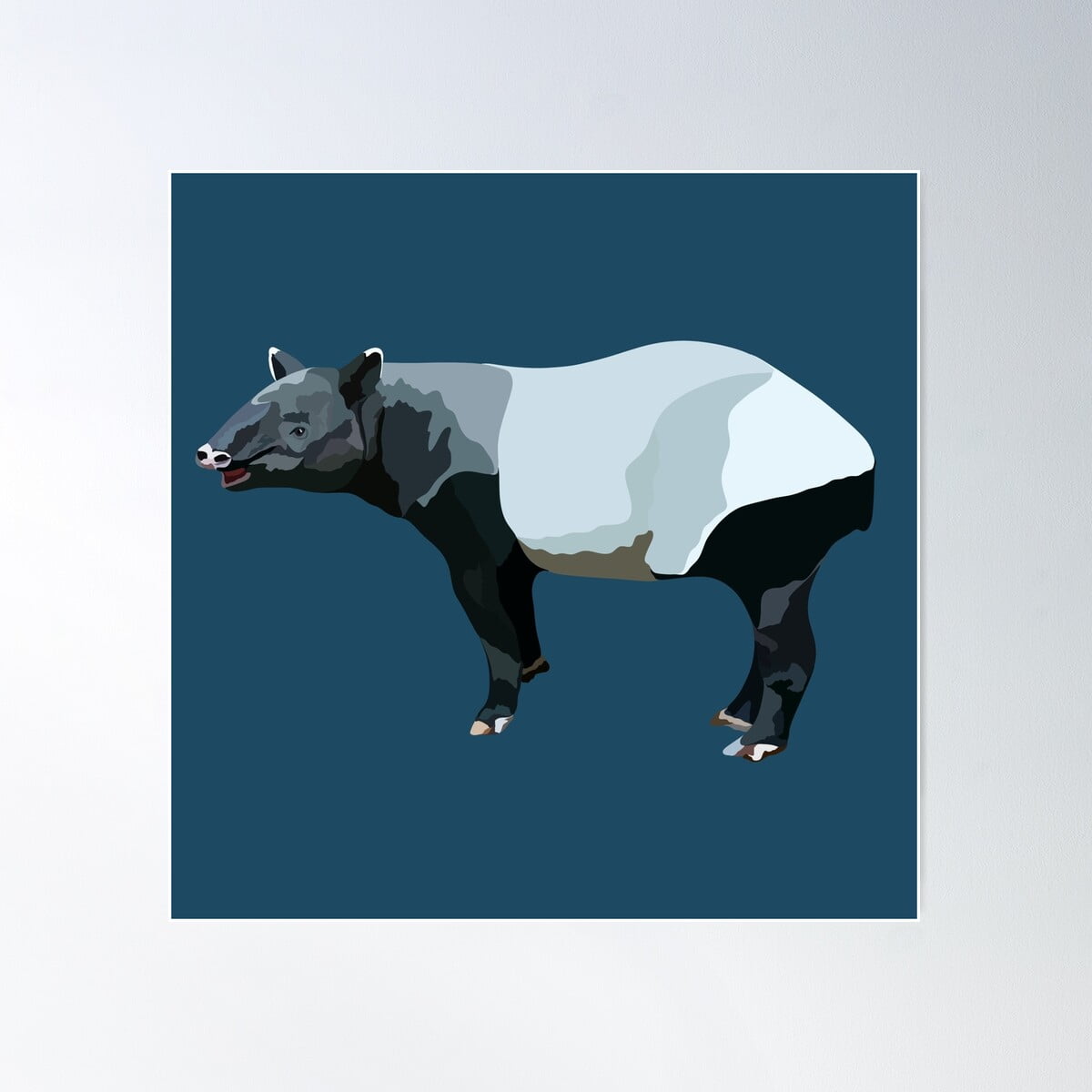 M Is For Malayan Tapir Poster Wall Art, Modern Wall Decor For Living ...