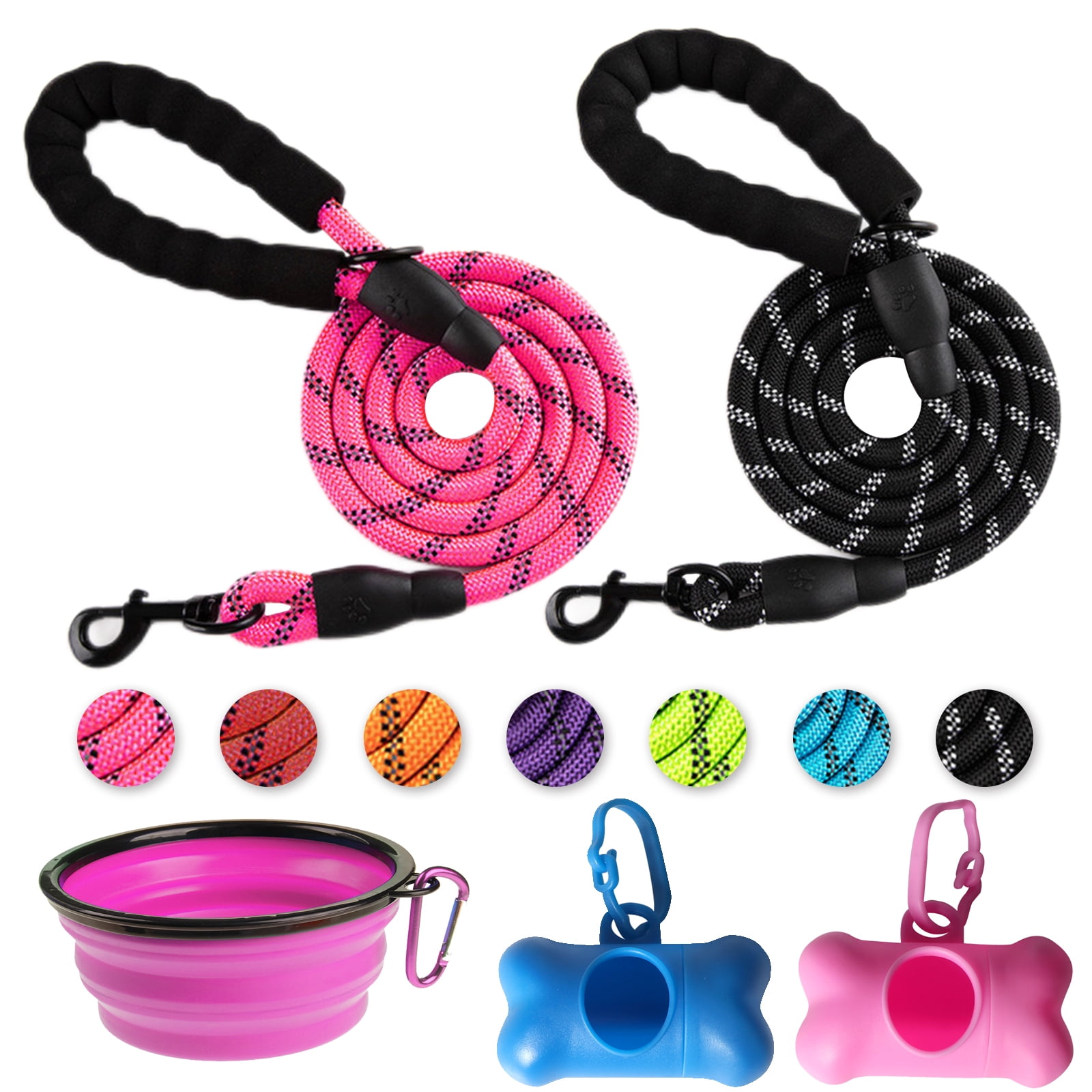 M JJYPET Dog Leash, (2 Packs) with Padded Handle, Durable and ...