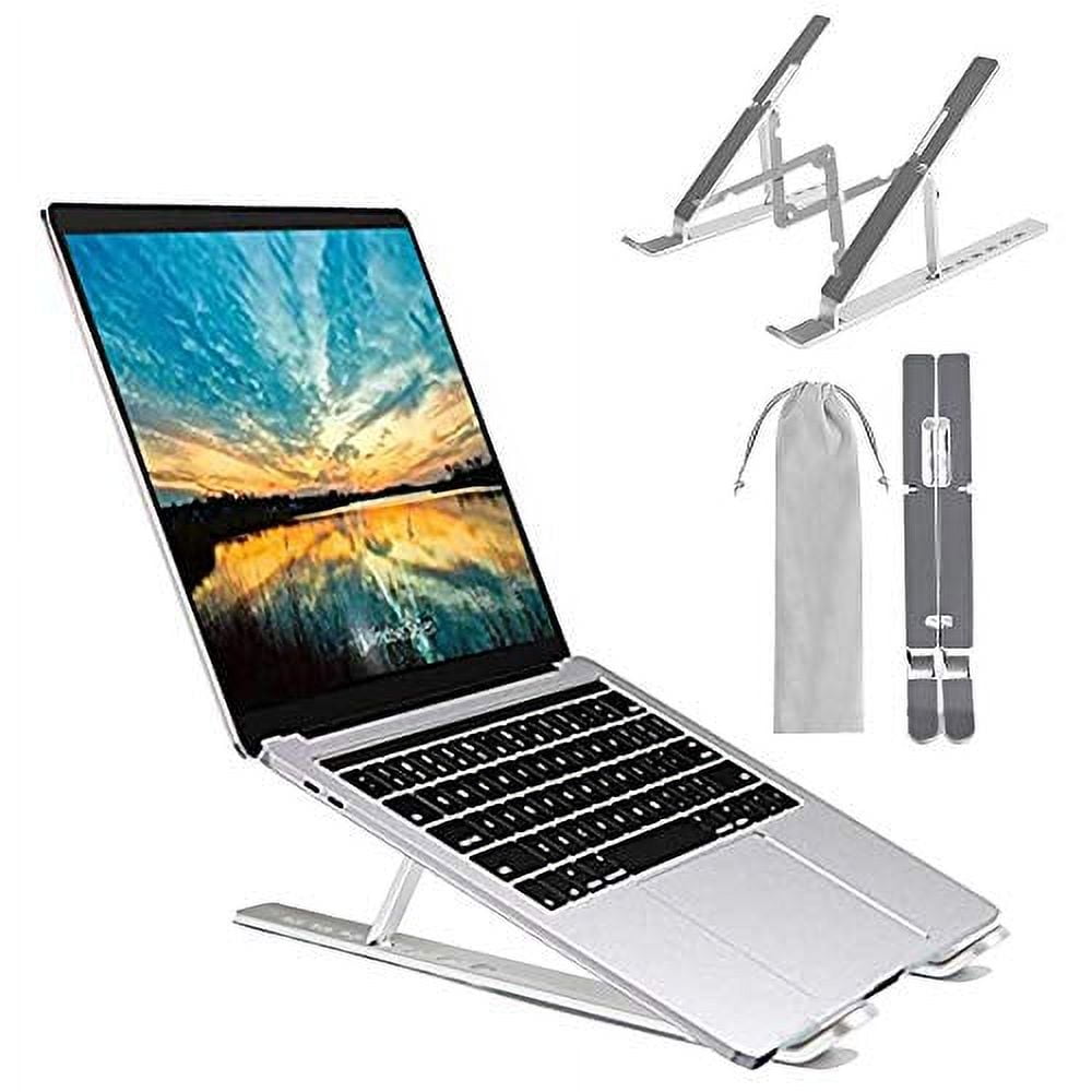 M JJYPET Foldable Aluminum Laptop Stand, Adjustable Anti-Slip Riser ...