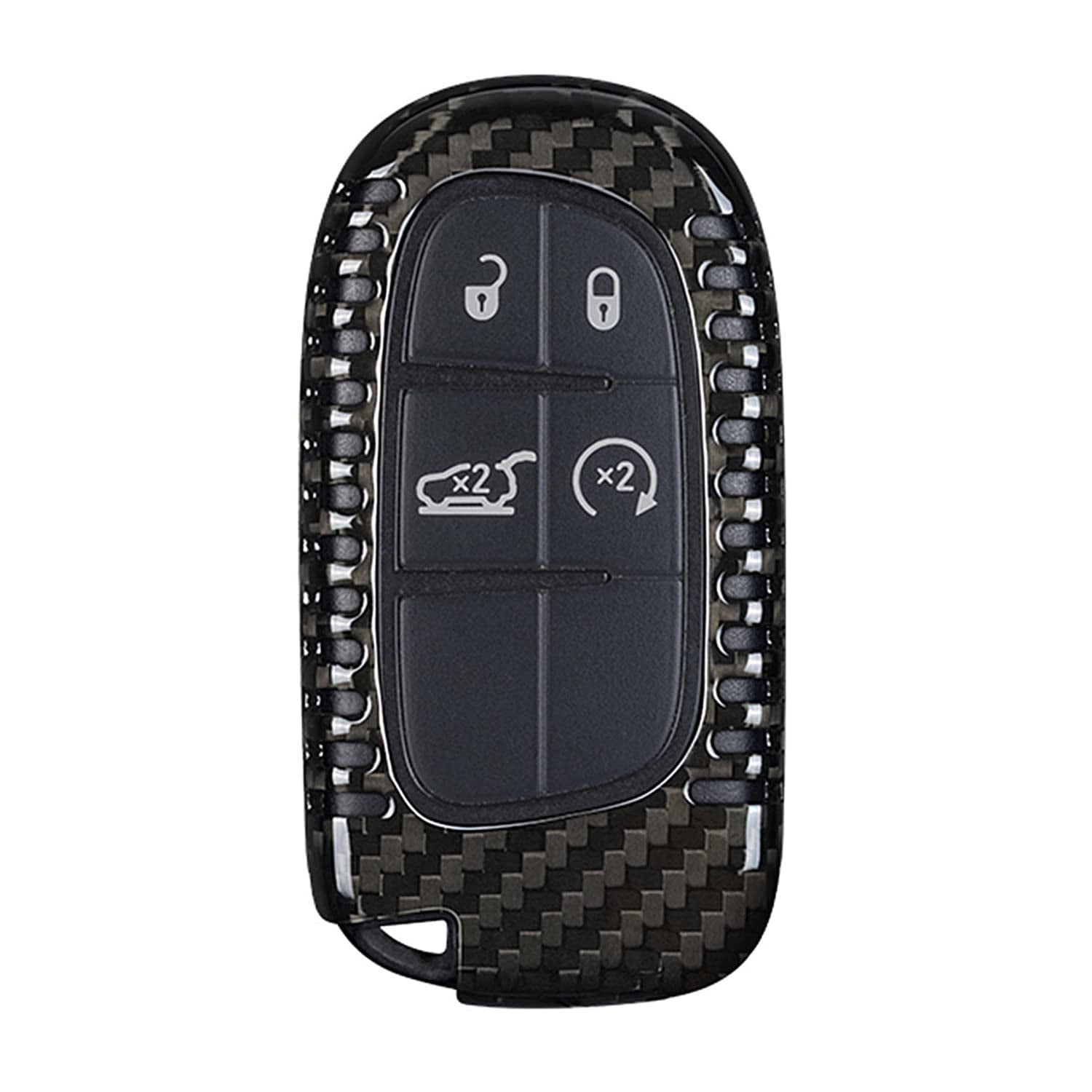 M.JVisun Genuine Carbon Fiber Key Fob Cover for Jeep Compass Grand ...