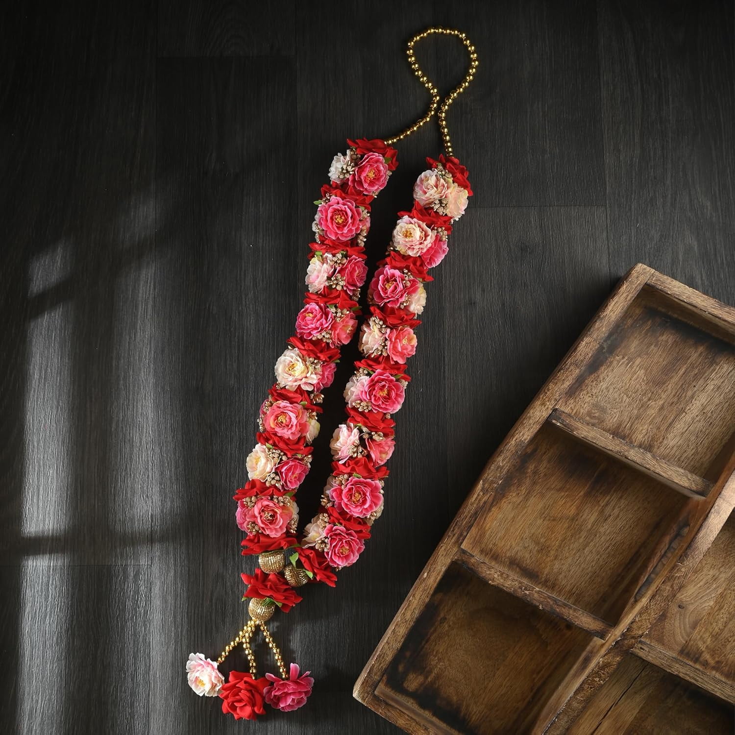 M K Creation Artifical Flower Charmed Garland for God IdolsMurti Also ...