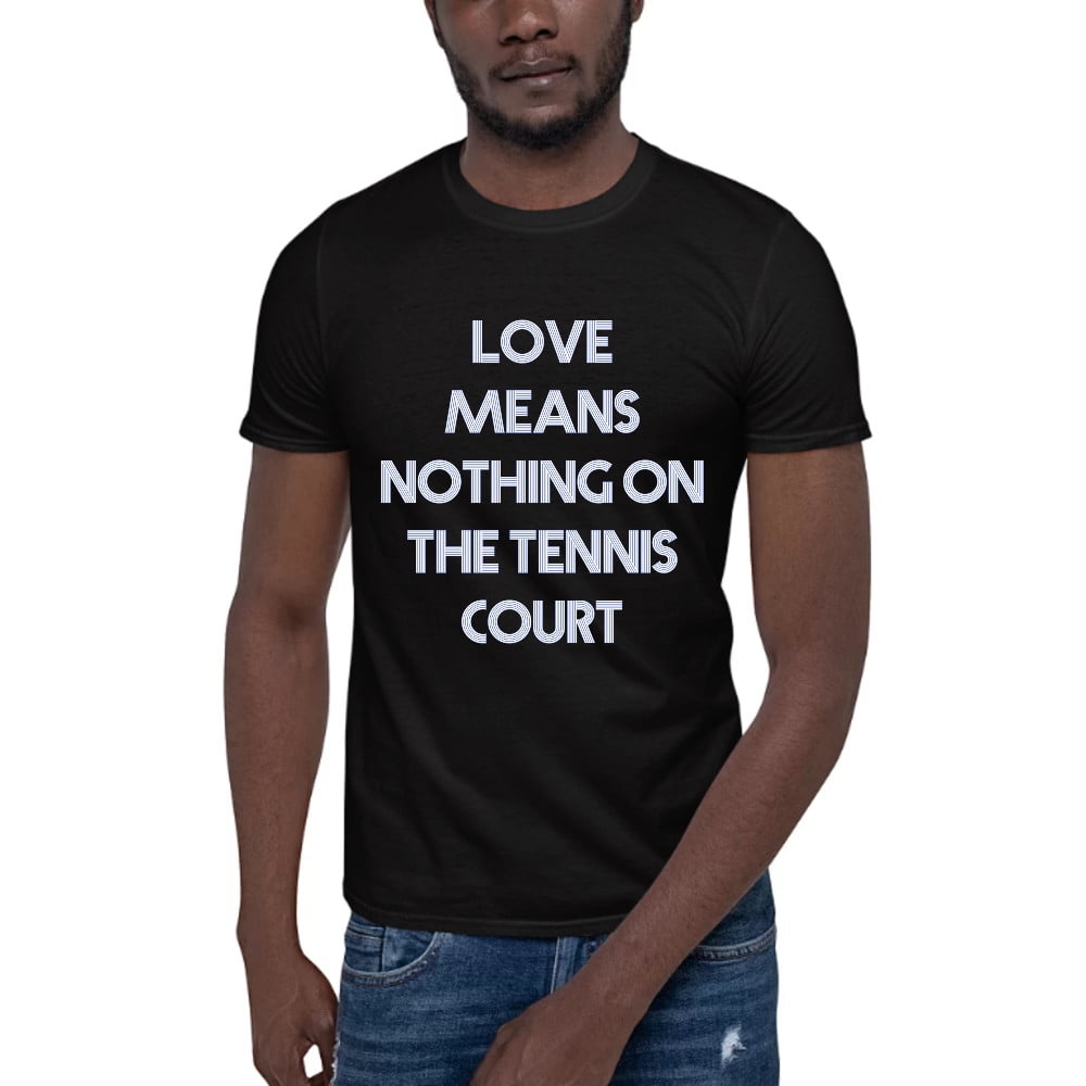 M Love Means Nothing On The Tennis Court Retro Style Short Sleeve ...