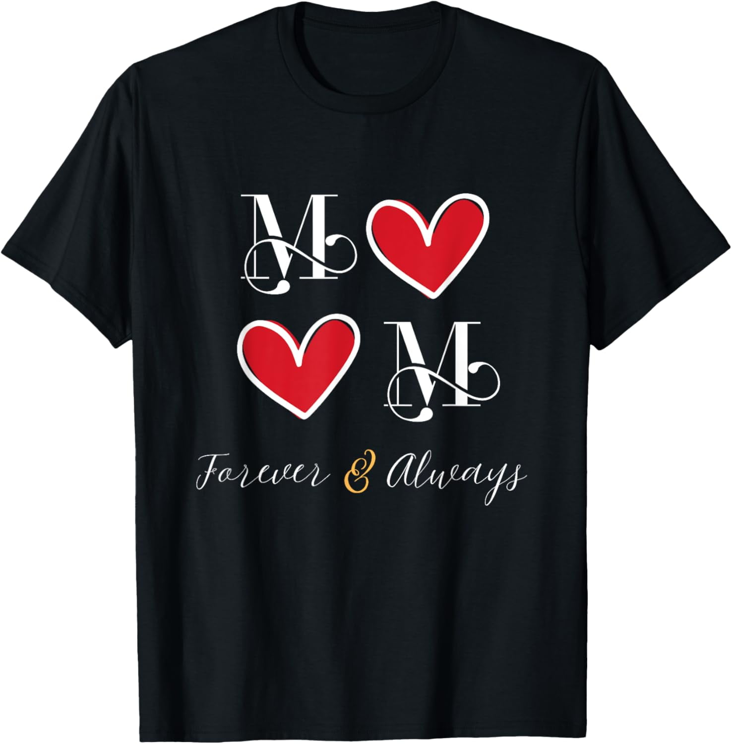 M & M Couples Initials, Wedding, Anniversary, Housewarming T-Shirt ...