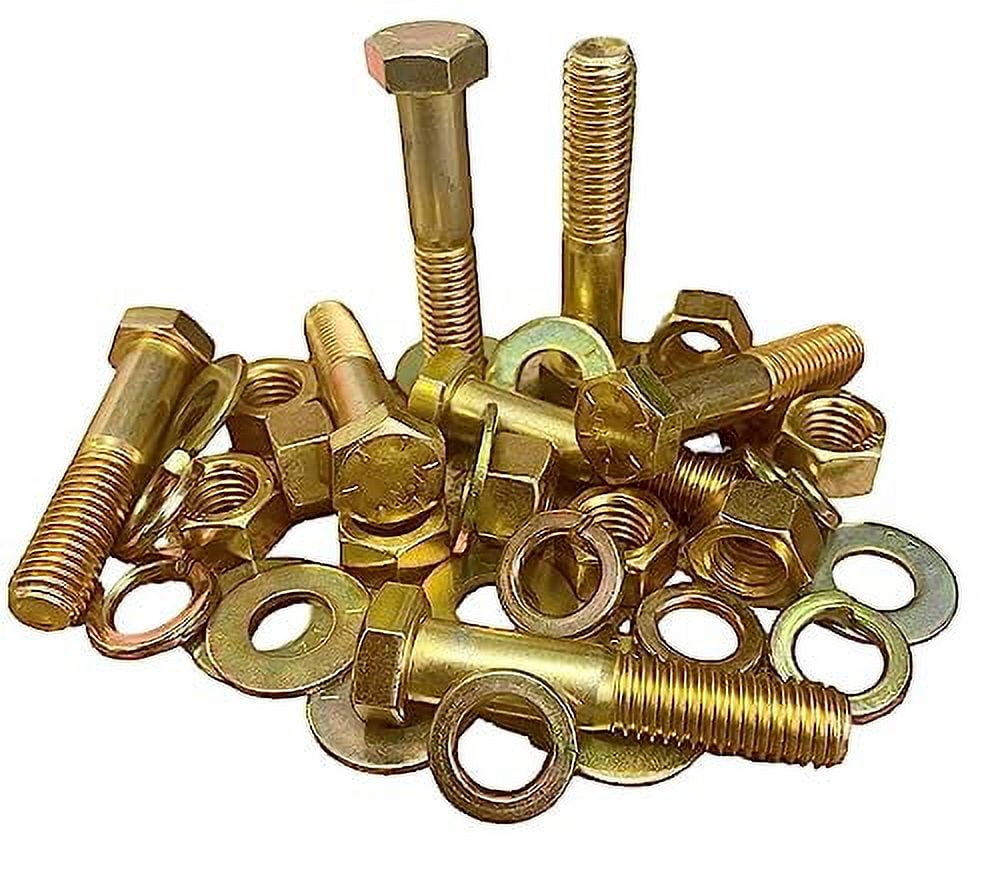 M&M Fasteners 2,510 Piece Grade 8 Coarse Thread Nut Bolt Hex Bolt ...