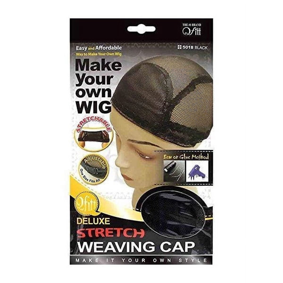 M&M Headgear Qfitt Deluxe Stretch Weaving Cap 5018 Black - Walmart.com