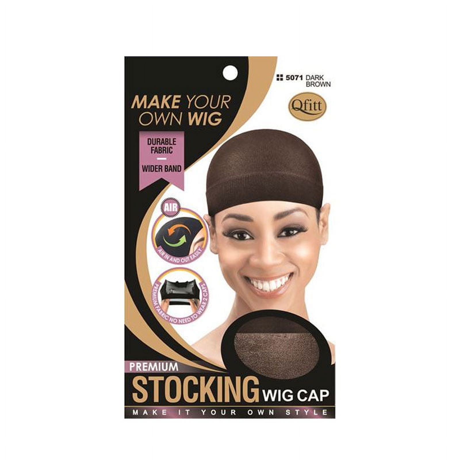 Qfitt Premium Stocking Wig Cap Dark Brown, Pack of 6 - Walmart.com