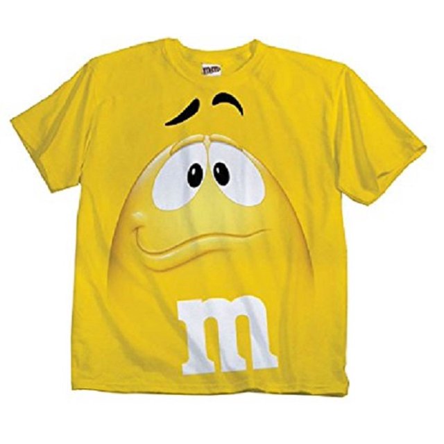 M&M M&M's Candy Silly Character Face T-Shirt Adult Men (Size X-Large ...