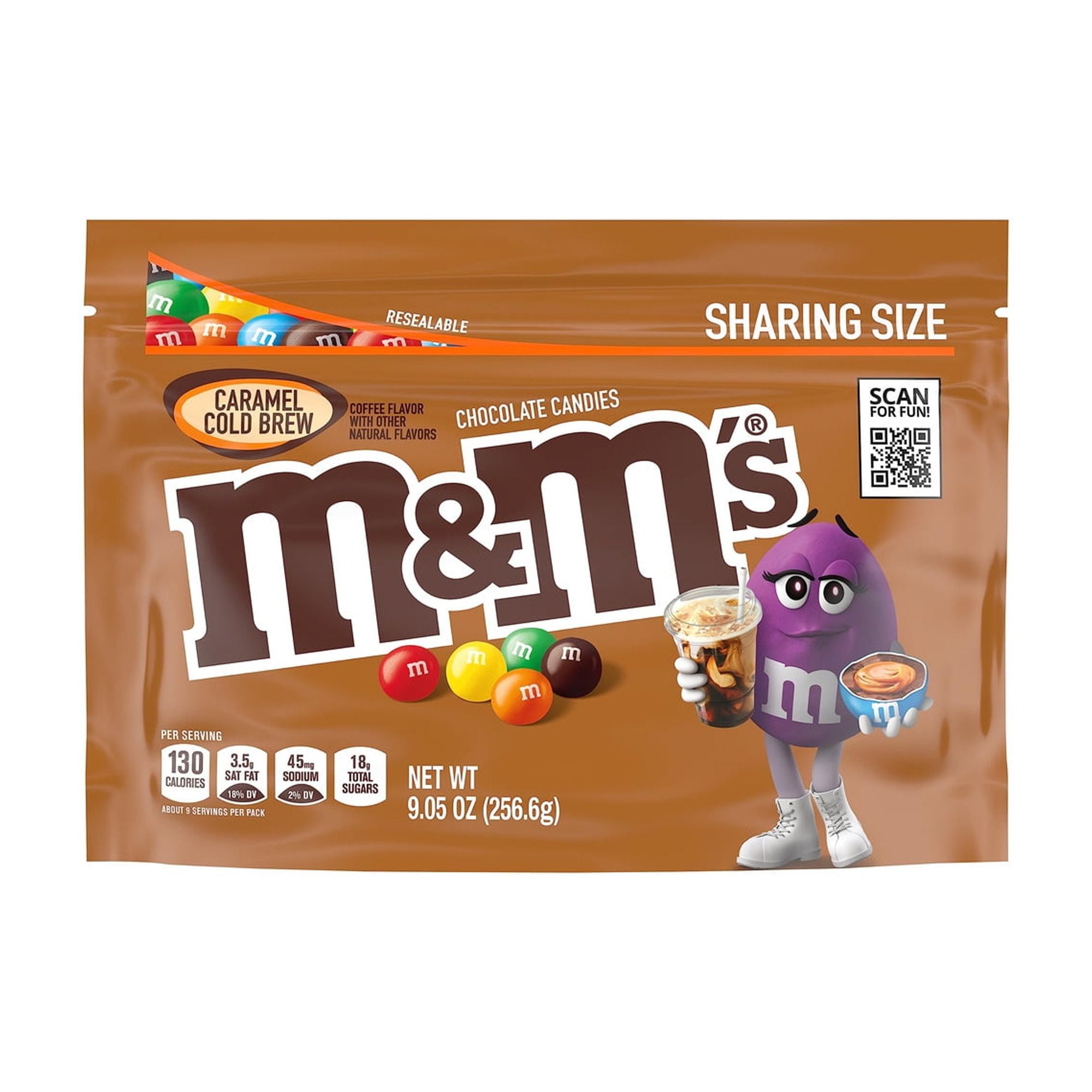 M&M'S CARAMEL COLD BREW STAND UP POUCH 9.05 (Pack of 48) - Walmart.com