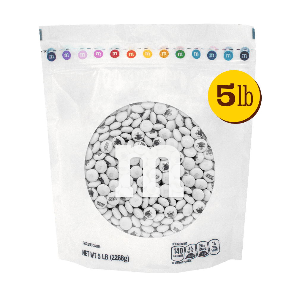 M&M'S Class of 2026 Graduation Milk Chocolate Candy, 5lb Resealable ...