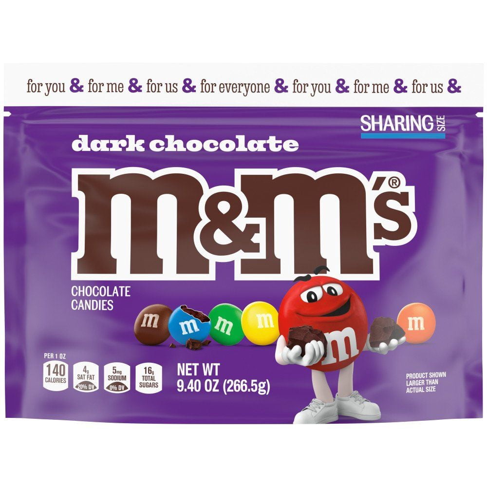 M&M'S Dark Chocolate Sharing Size Candy - 9.4 oz Packaging may vary ...
