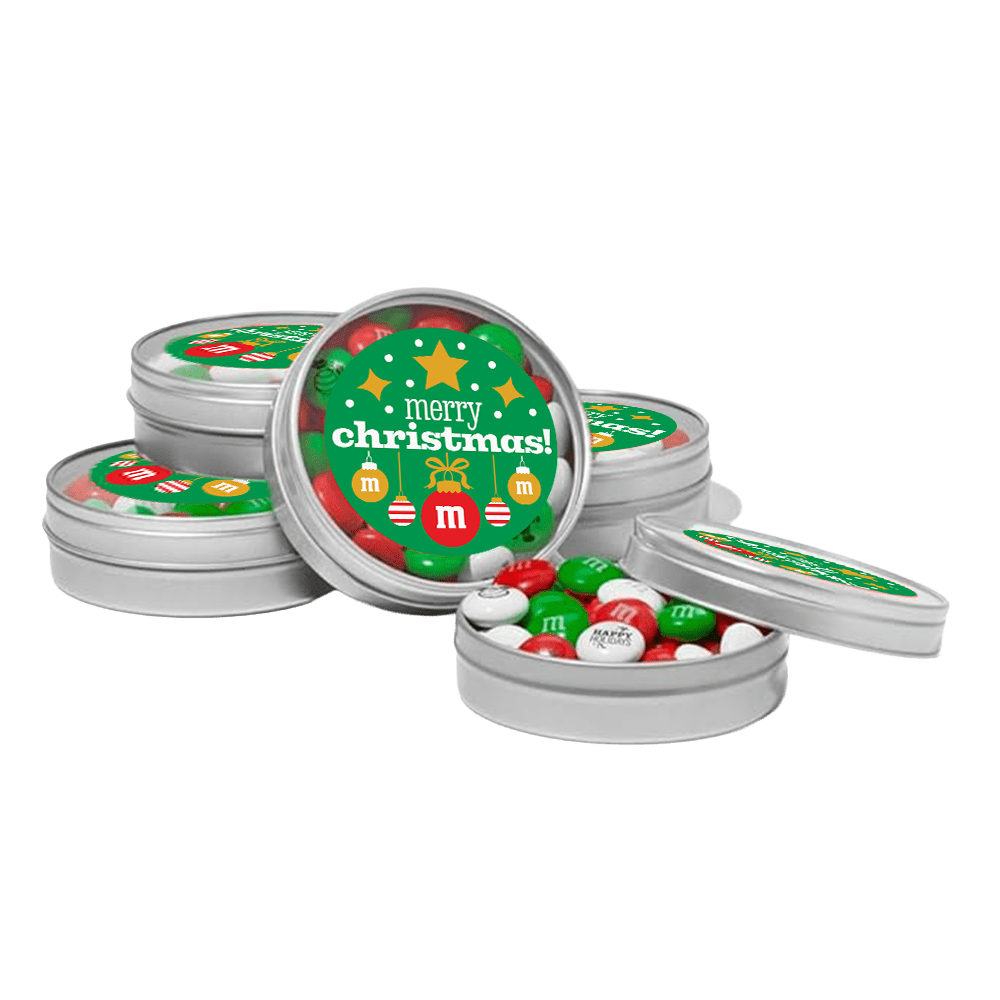 M&M’S Holiday Favor Tins, Set of 24, Unique Holiday Favors filled with ...