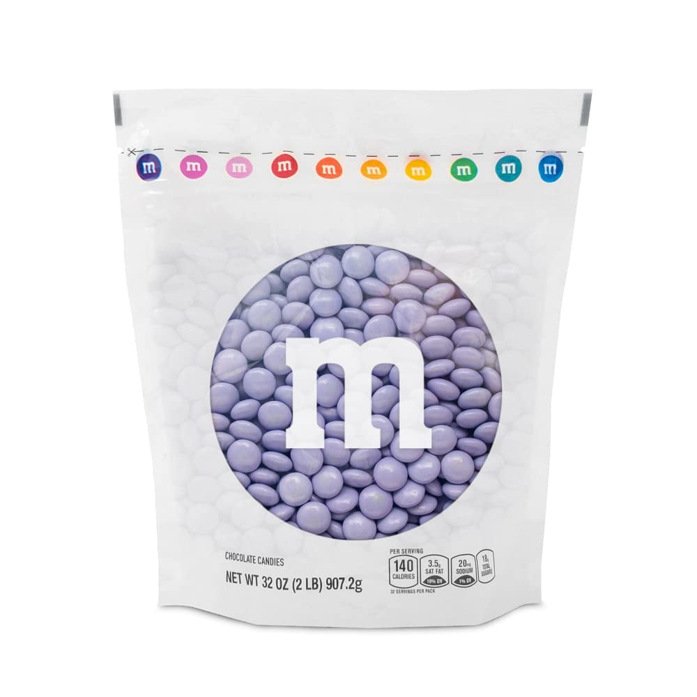 M&M’S Light Purple Milk Chocolate Candy, 2Lbs Of In Resealable Pack For Candy Bars, Mothers Day ...