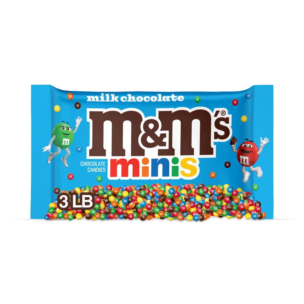 M&M'S MINIS Milk Chocolate Candy, Bulk Candy, 3 lbs Bag( pack of 1 ...