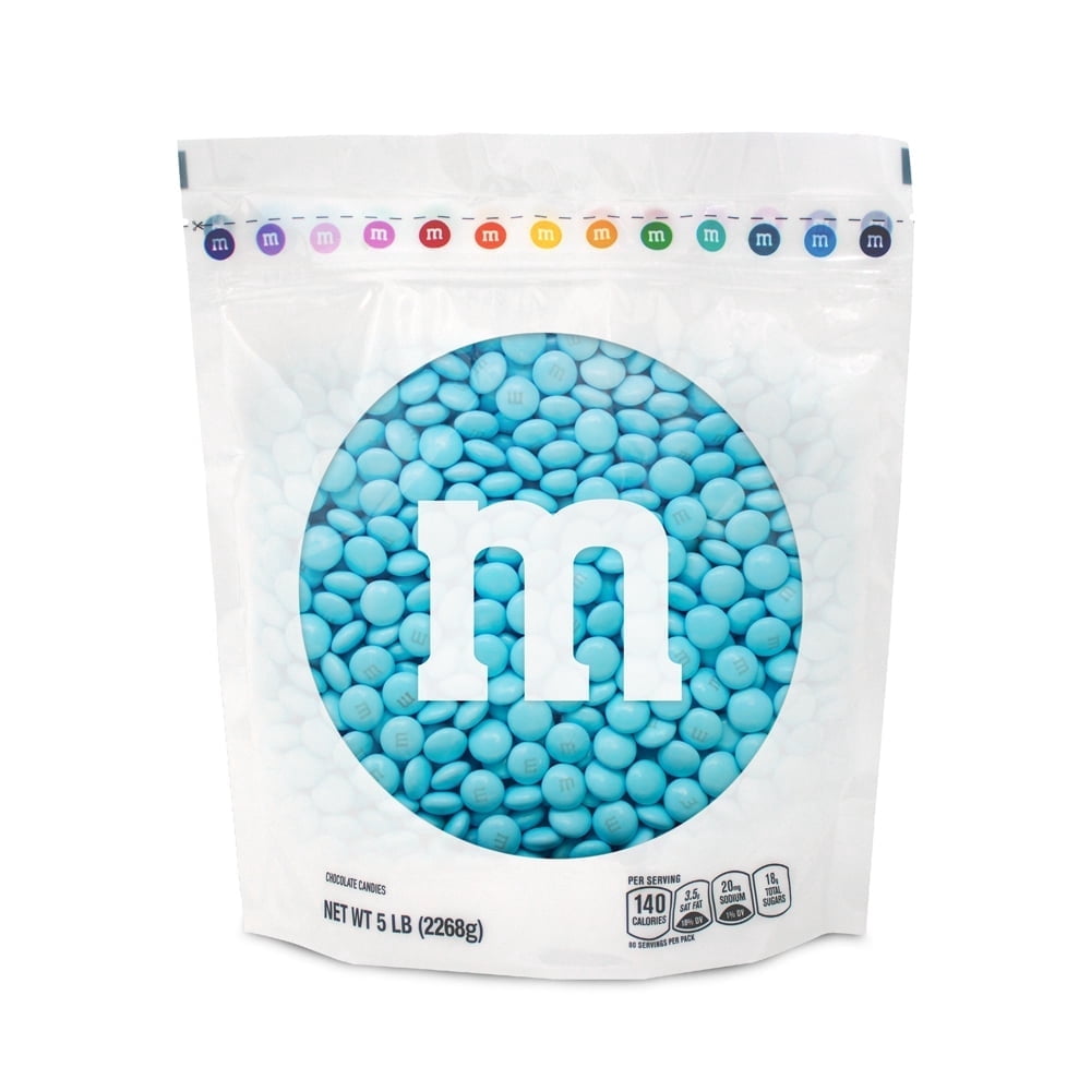 M&M’S Milk Chocolate Light Blue Candy - 5lb Bulk - Walmart.com