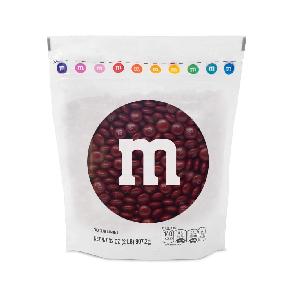 M&M’S Milk Chocolate Maroon Candy - 2lb Bulk - Walmart.com