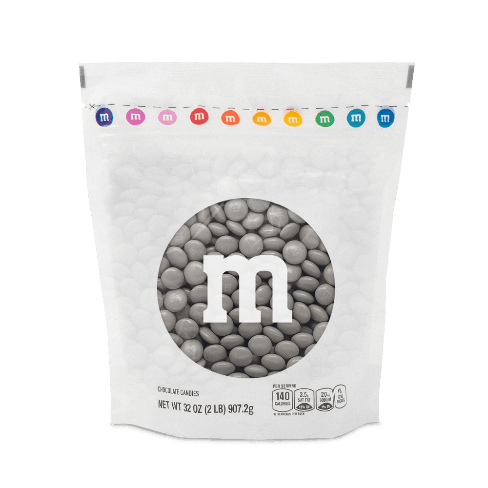 M&M’S Milk Chocolate Grey Candy - 2lb Bulk - Walmart.com