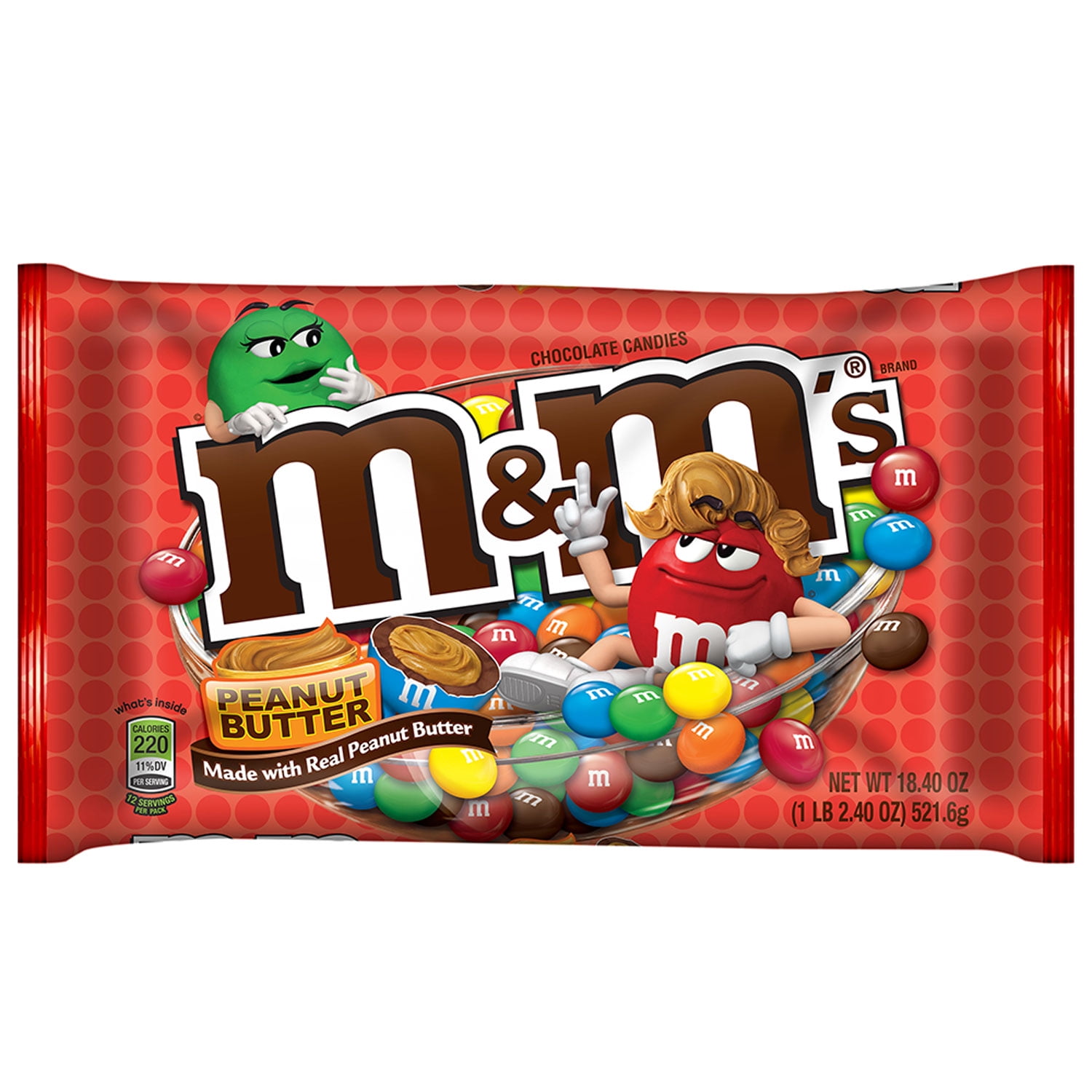 M&M'S Peanut Butter Chocolate Candy Bag, 18.4 oz - Walmart.com