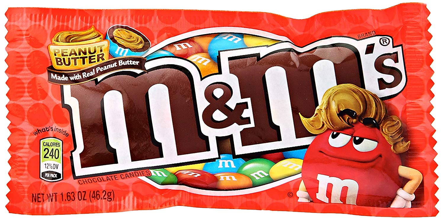 M&M'S Peanut Butter Chocolate Candy (Pack of 12). - Walmart.com