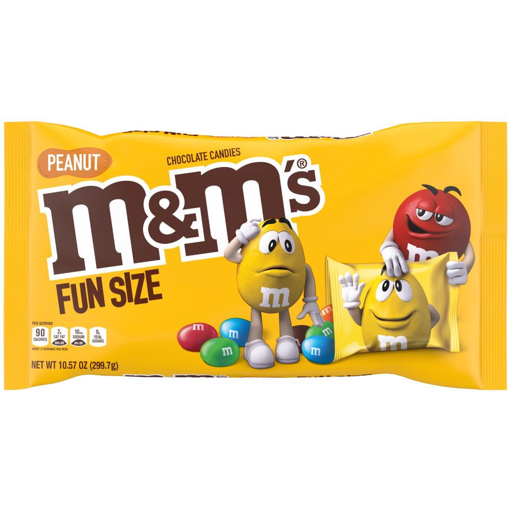 M&M'S Peanut Milk Chocolate Fun Size Candy Packs - 10.57 oz - Walmart.com