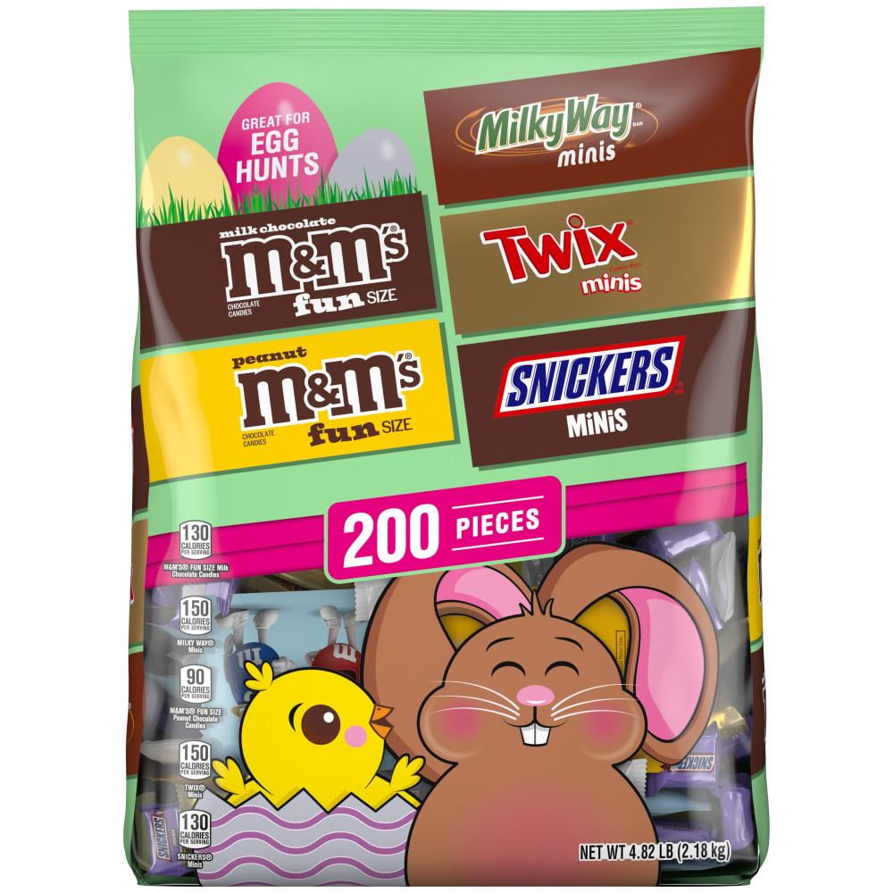 M&M'S, Snickers, Twix & Milky Way Assorted Easter Egg Hunt Candy - 200 ...