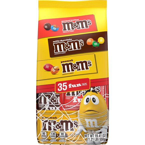 M&M's Milk Chocolate, Peanut & Peanut Butter Halloween Candy Variety ...