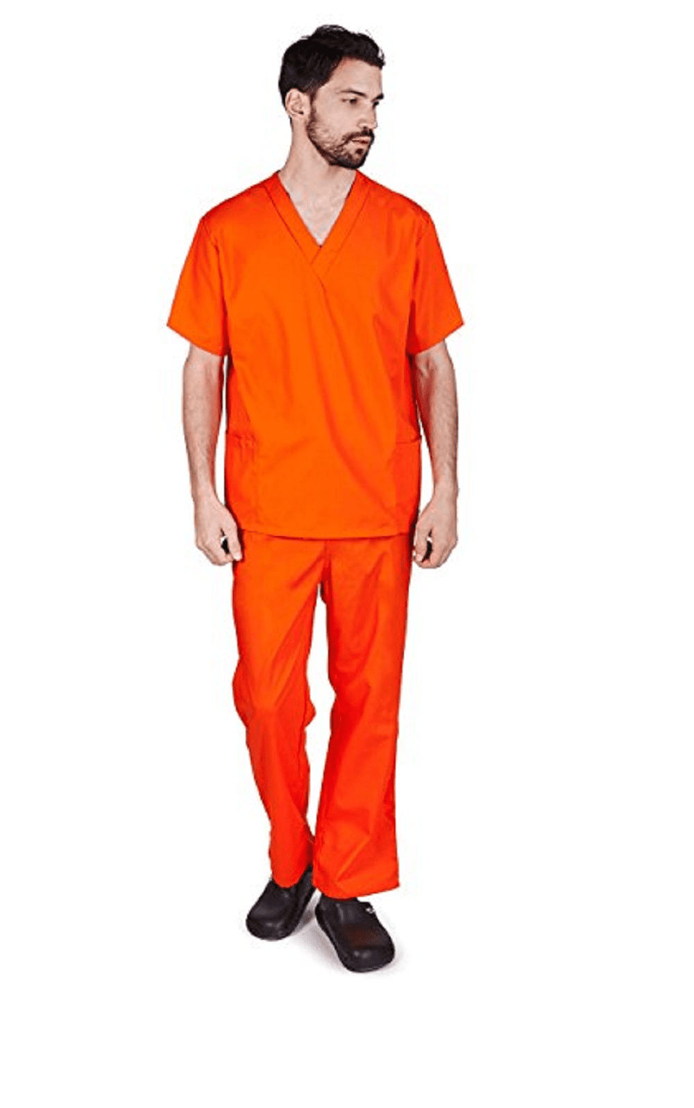 M&M SCRUBS Solid Men Scrub Set, Men Medical Uniforms 201 (ORANGE ...